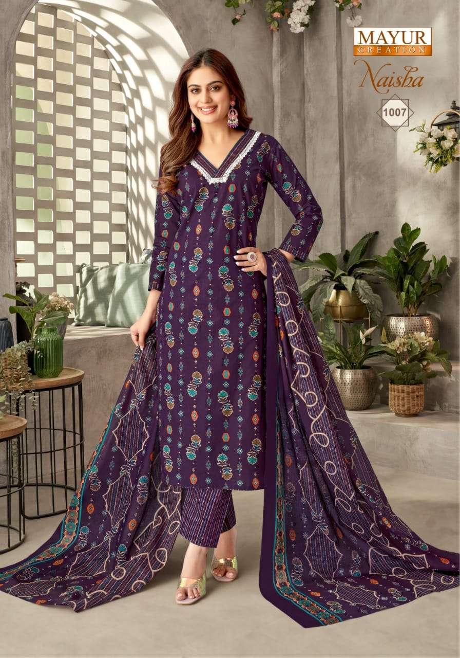 MAYUR CREATION NAISHA VOL 1 COTTON PRINTED SALWAR SUITS AT BEST ONLINE ...