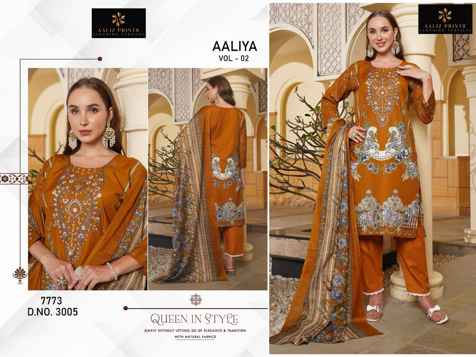 AALIZ PRINTS AALIYA VOL 2 COTTON DIGITAL STYLE PRINTS WITH FANCY WORK ...
