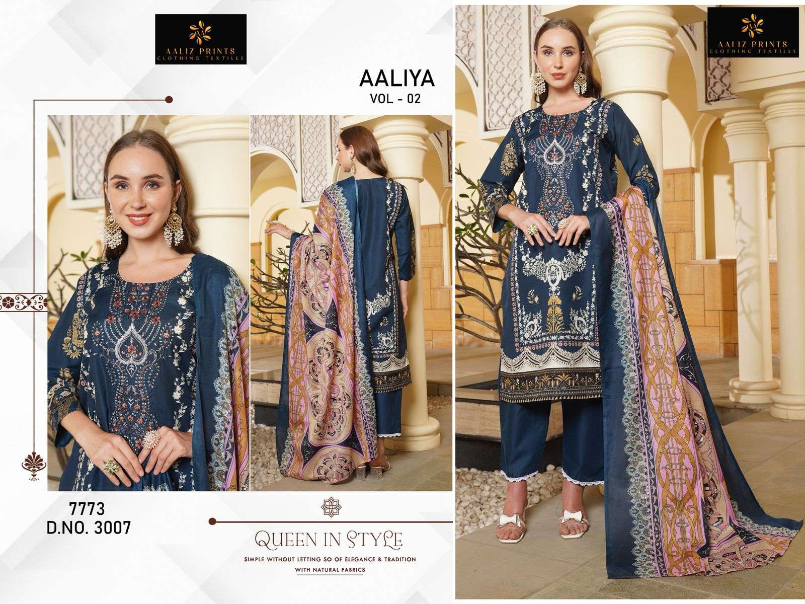 AALIZ PRINTS AALIYA VOL 2 COTTON DIGITAL STYLE PRINTS WITH FANCY WORK ...