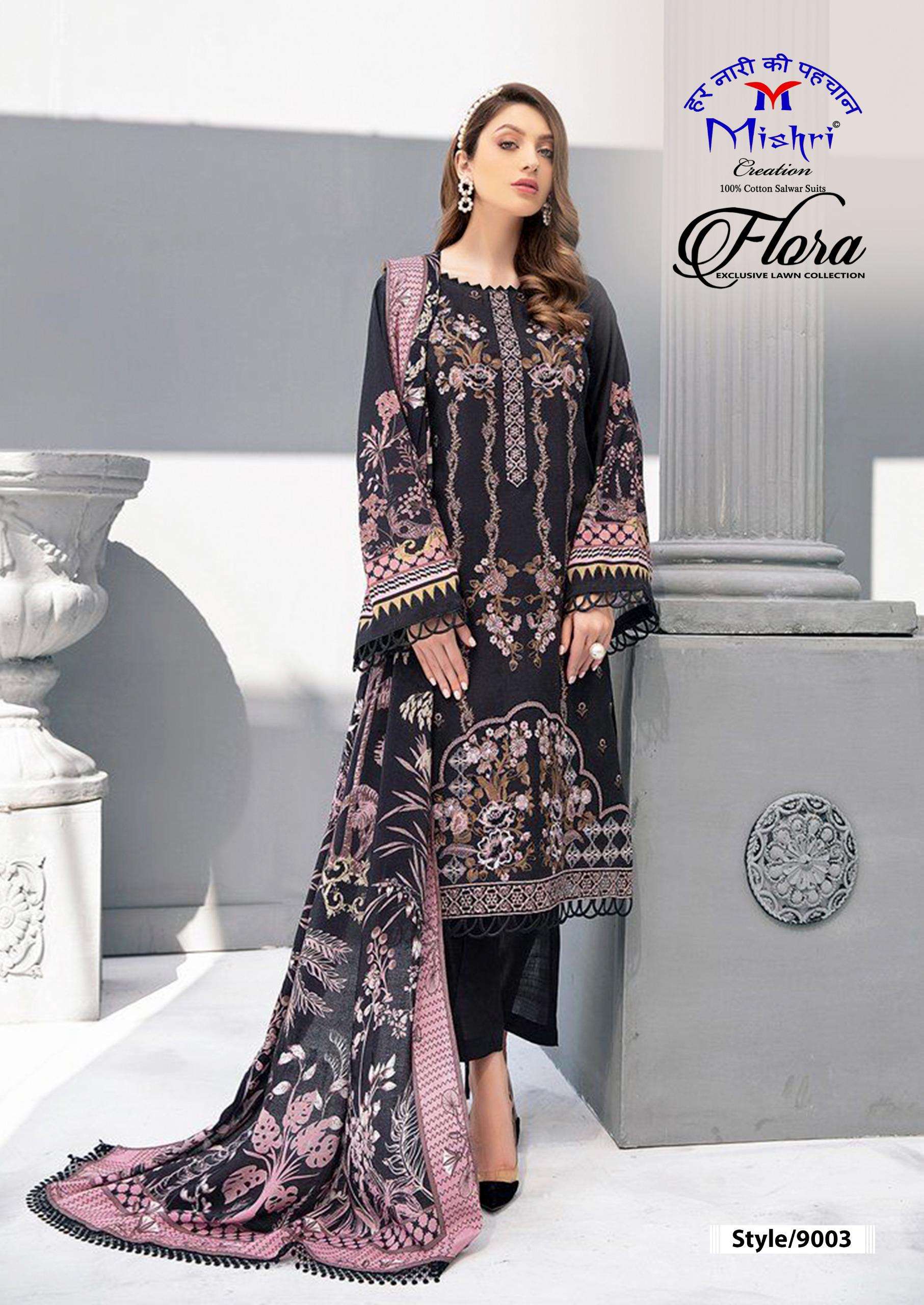MISHRI CREATION FLORA VOL 9 LAWN COTTON DIGITAL PRINT SALWAR SUITS AT ...