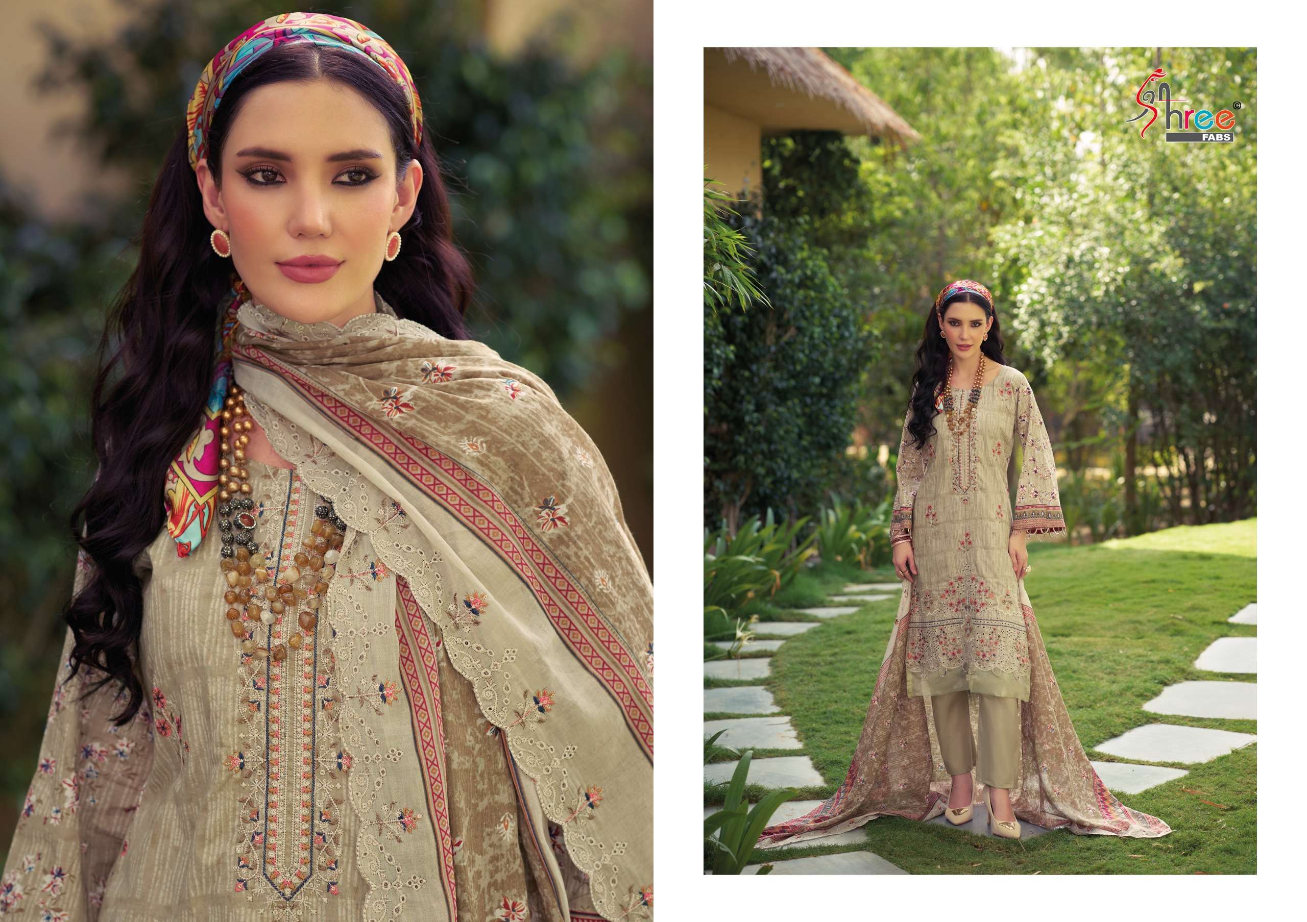 SHREE FABS BIN SAEED LAWN COLLECTION VOL 29 LAWN COTTON DESIGNER WORK ...